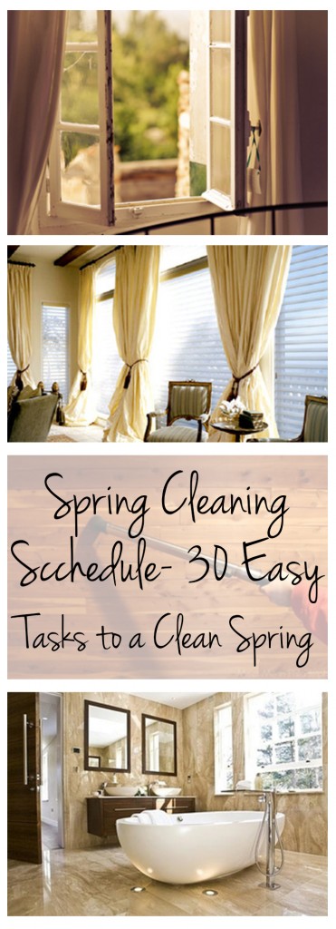 Spring Cleaning Schedule- 30 Easy Tasks to a Clean Spring - Wrapped in Rust